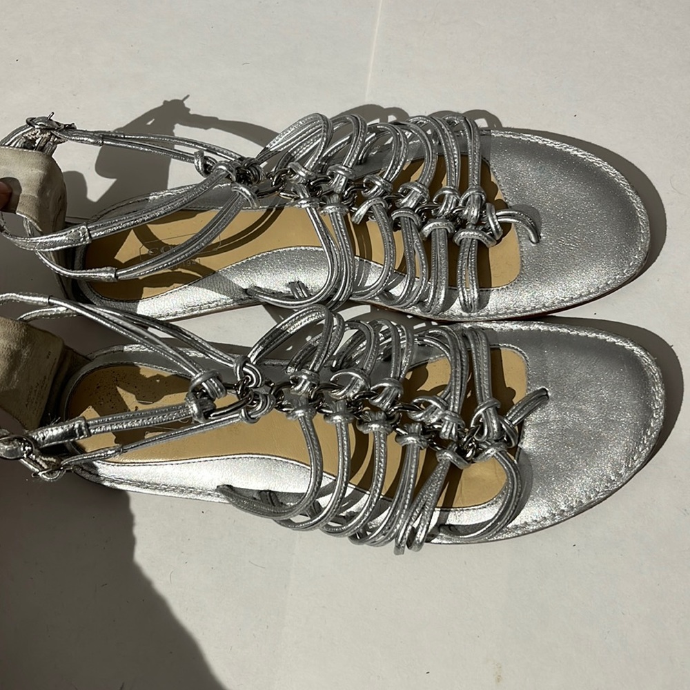 Coach Gillian Silver Gladiator Sandals Womens Sz 9 Sh… - Gem